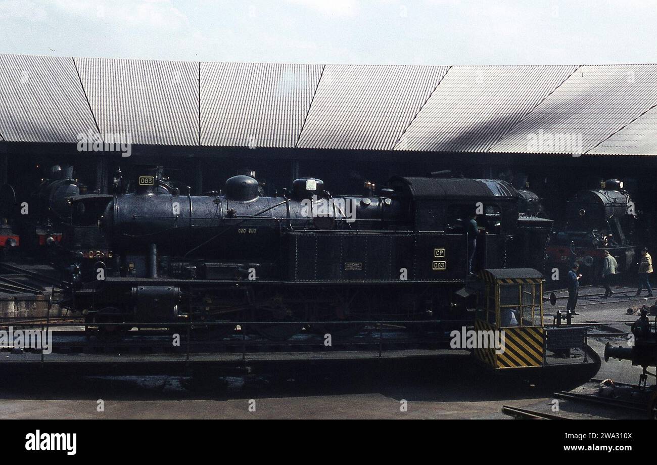 French steam engines at cerbere on spanish border at work hi-res stock ...
