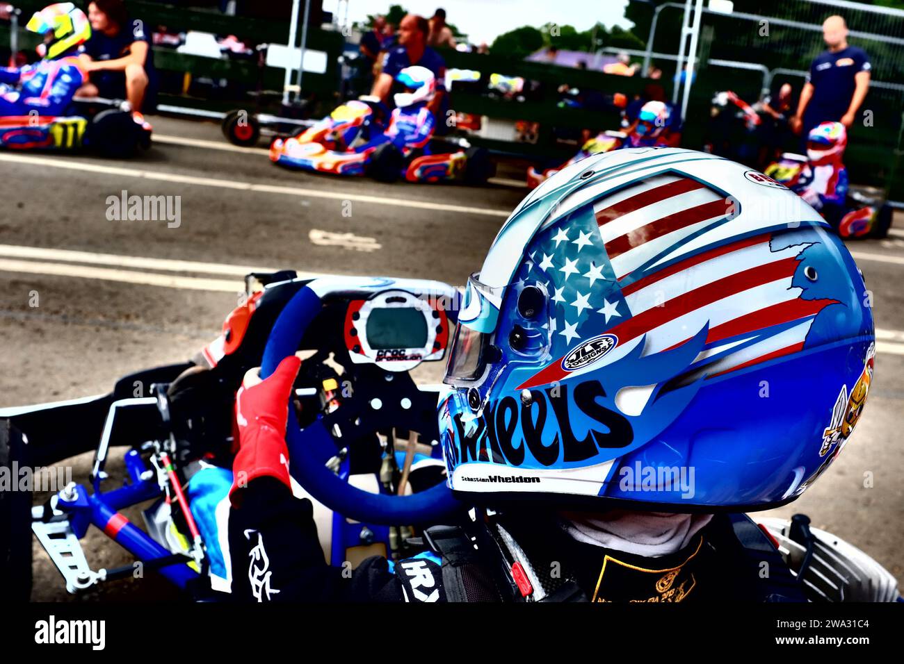 Sebastian Wheldon during his early karting career, following in his ...