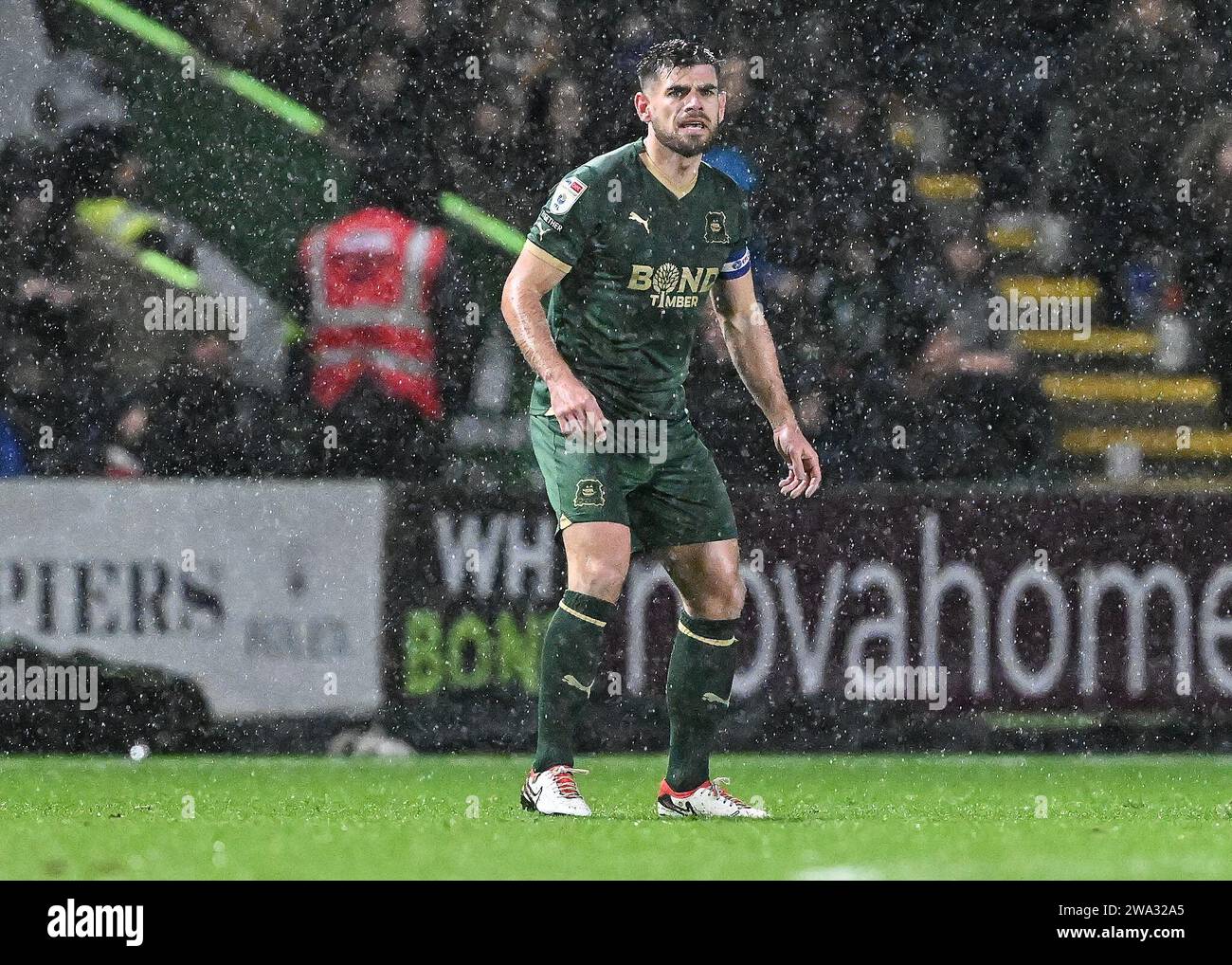 Joe Edwards of Plymouth Argyle in action during the Sky Bet ...