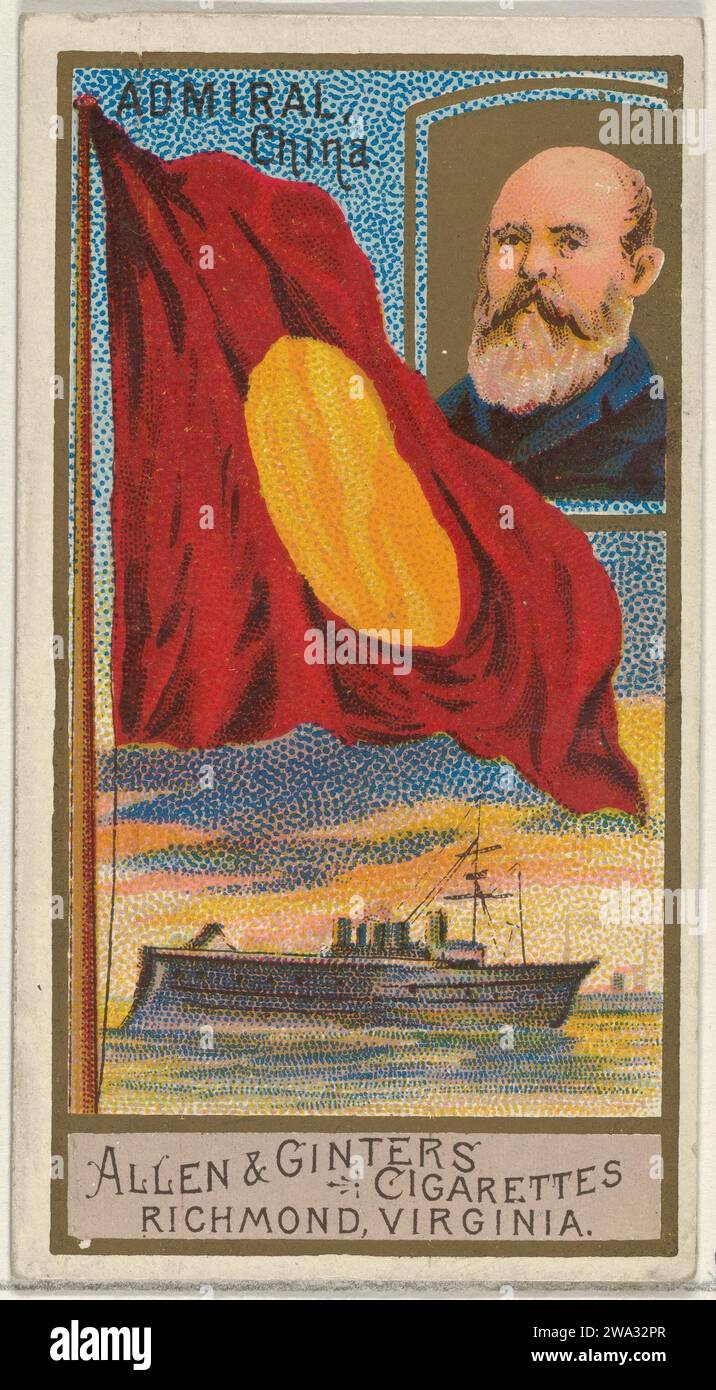 Admiral, China, from the Naval Flags series (N17) for Allen & Ginter ...
