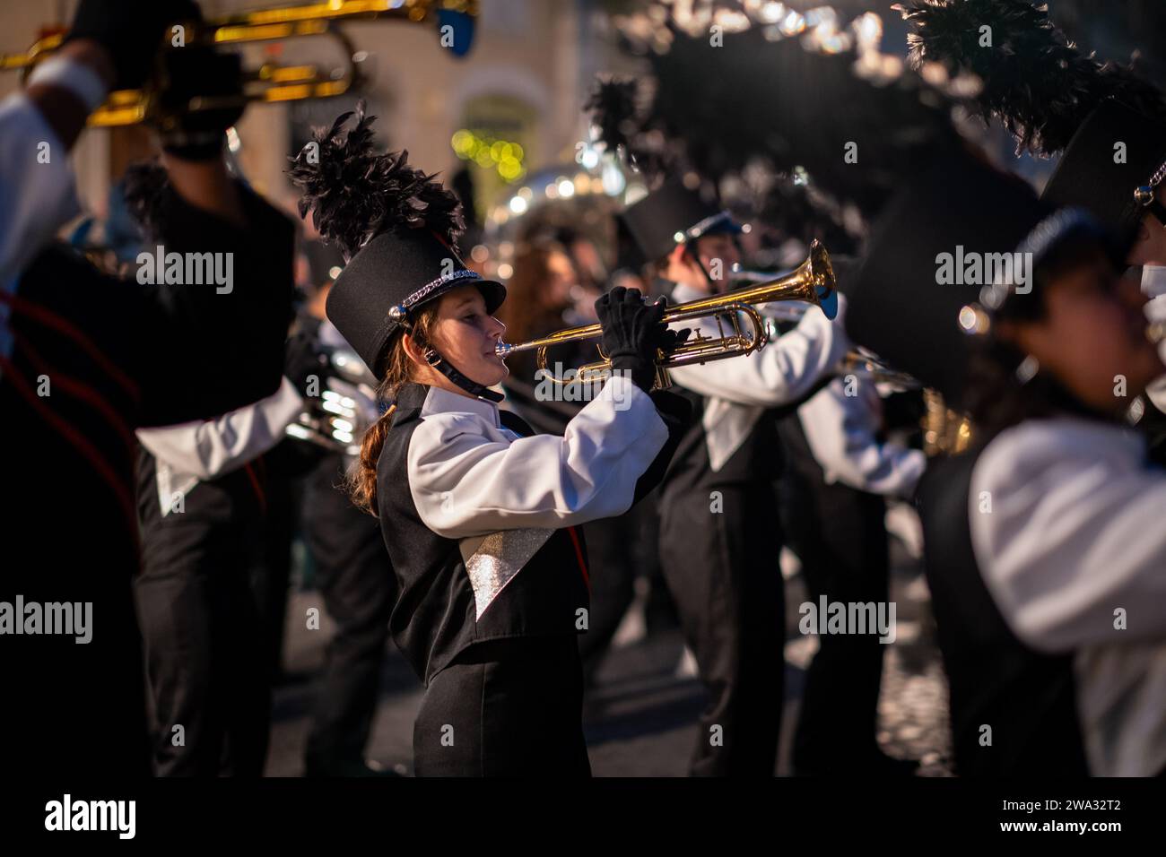 Rome, RM, Italy. 1st Jan, 2024. Marching bands, majorettes ...