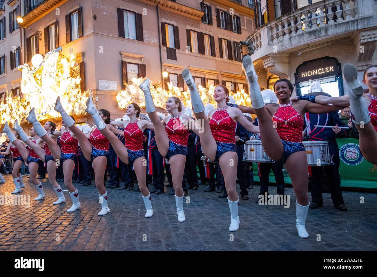 Rome, RM, Italy. 1st Jan, 2024. Marching bands, majorettes ...