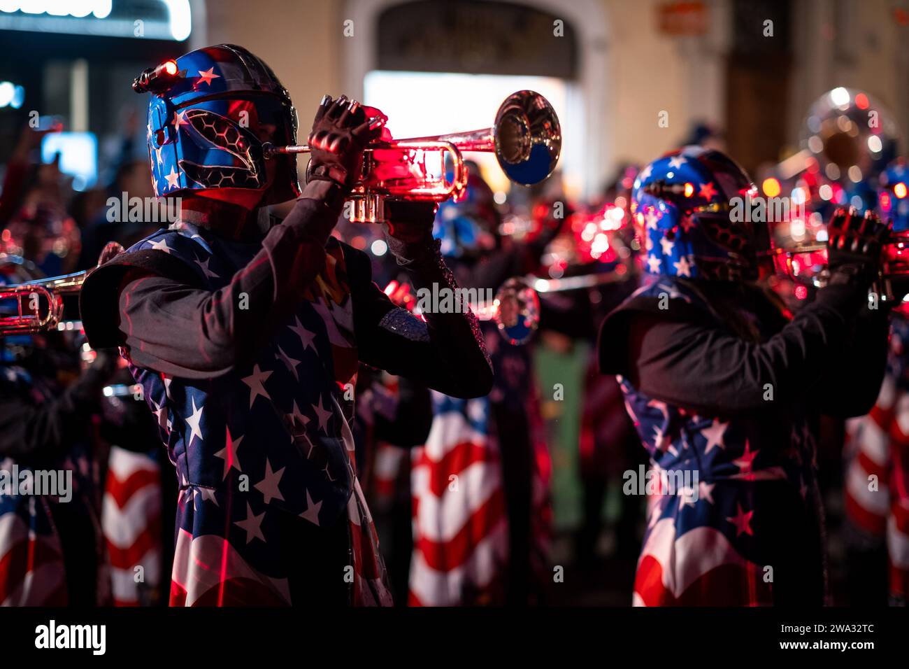 Rome, RM, Italy. 1st Jan, 2024. Marching bands, majorettes ...