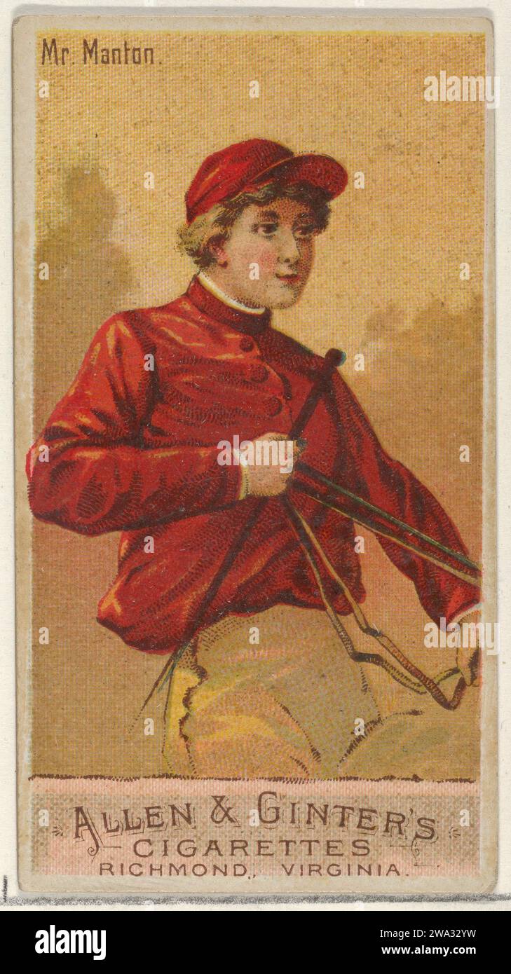 Mr. Manton, from the Racing Colors of the World series (N22a) for Allen ...