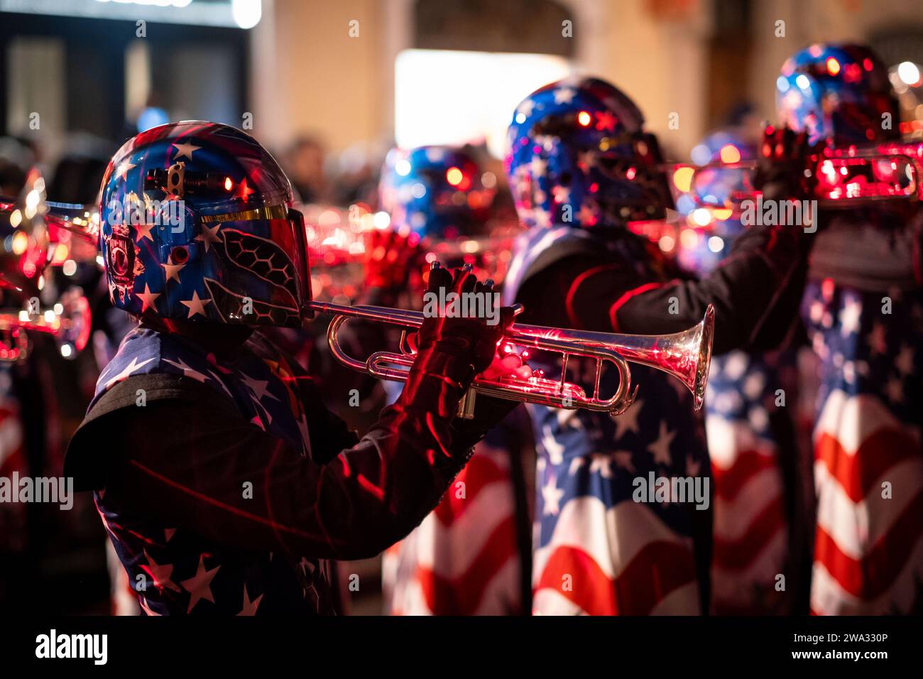 Rome, RM, Italy. 1st Jan, 2024. Marching bands, majorettes ...