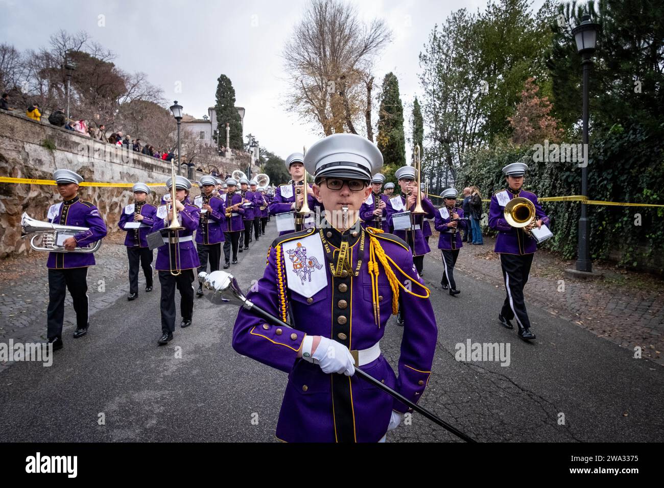 Rome, RM, Italy. 1st Jan, 2024. Marching bands, majorettes ...