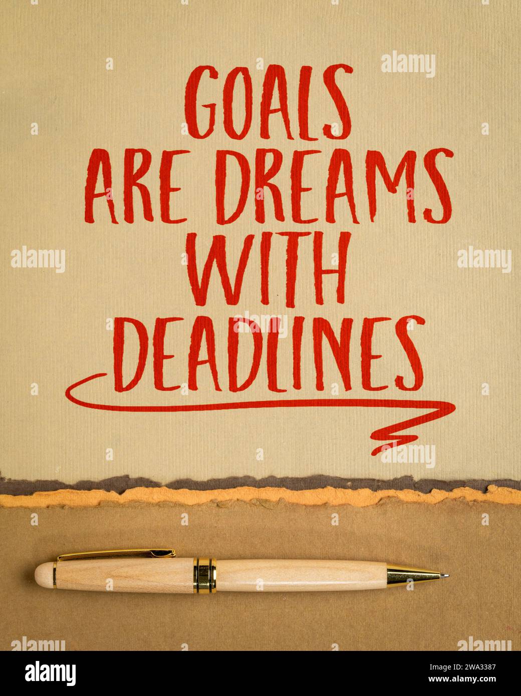 goals are dreams with deadlines - inspirational writing or reminder on ...