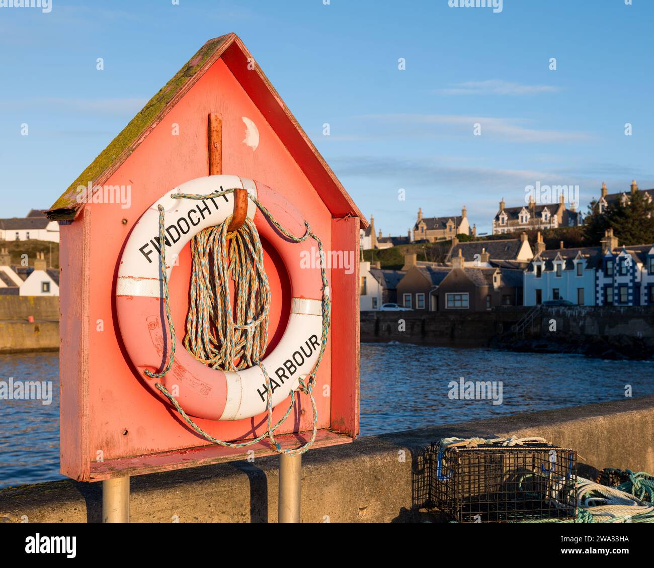 1 January 2024. Findochty,Moray,Scotland. This is a Findochty Harbour ...