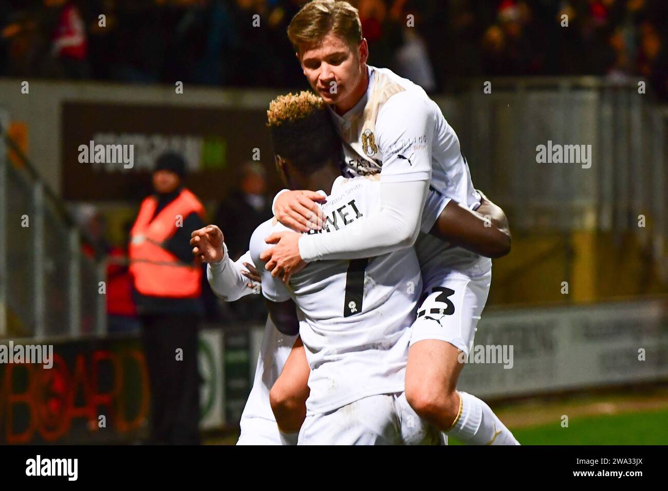 Cambridge on Monday 1st January 2024. Daniel Agyei (7 Leyton Orient ...