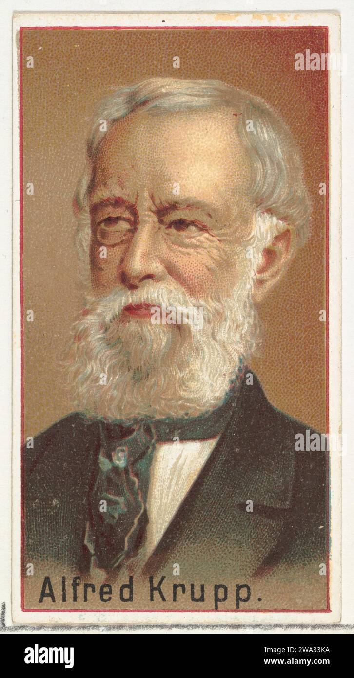 Alfred Krupp, printer's sample for the World's Inventors souvenir album ...