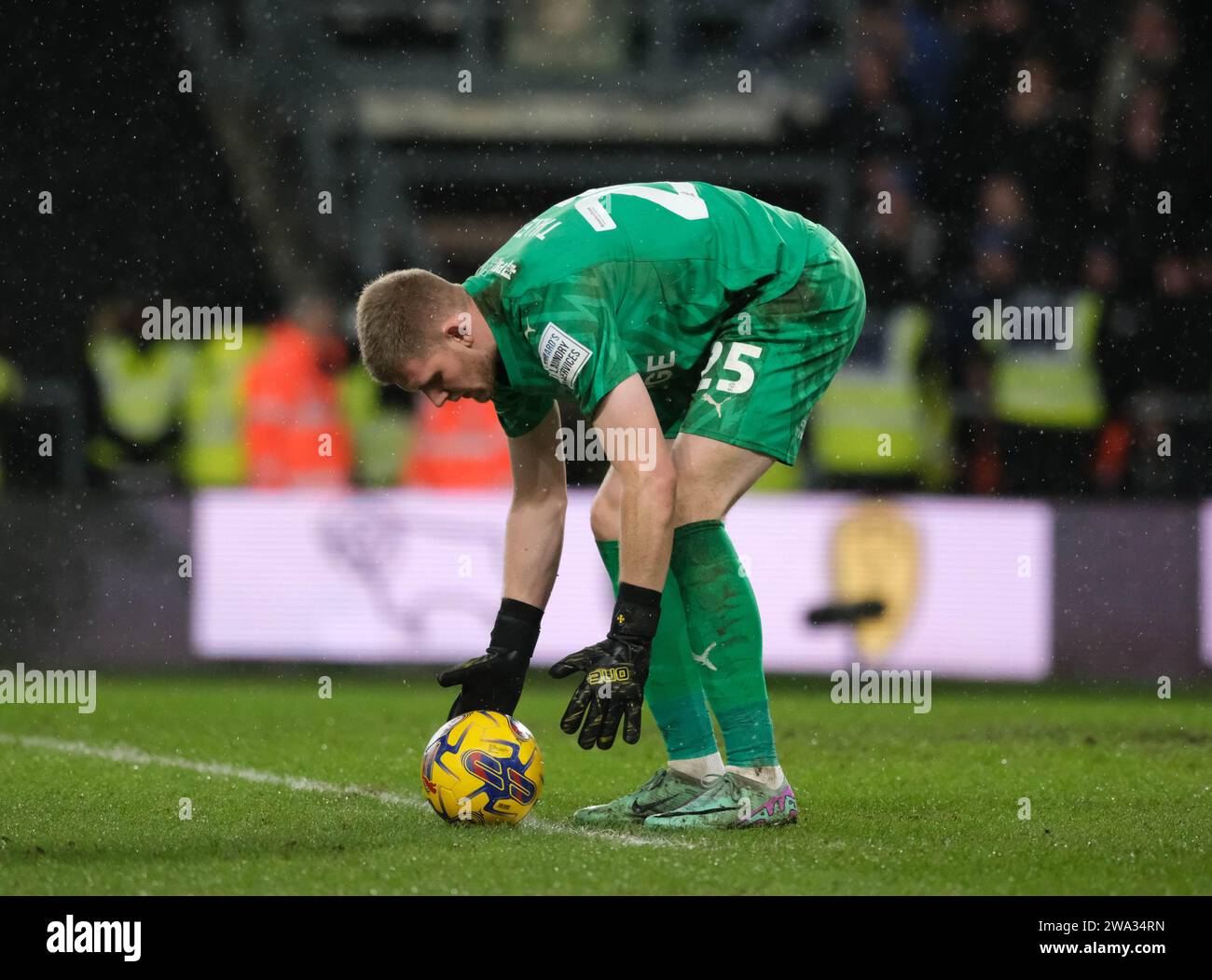Pride Park, Derby, Derbyshire, UK. 1st Jan, 2024. League One Football ...
