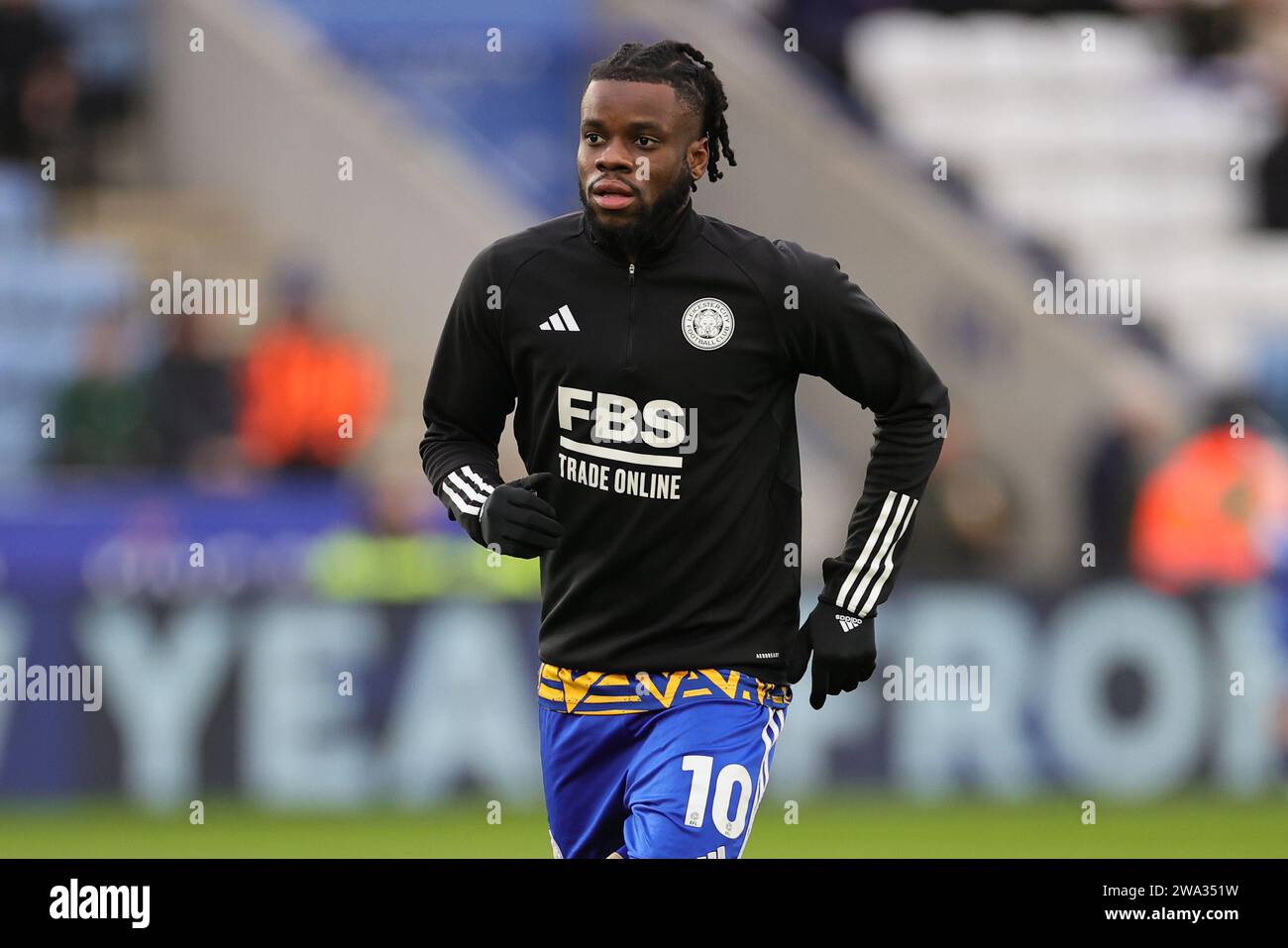 Leicester on Monday 1st January 2024. Stephy Mavididi of Leicester City ...