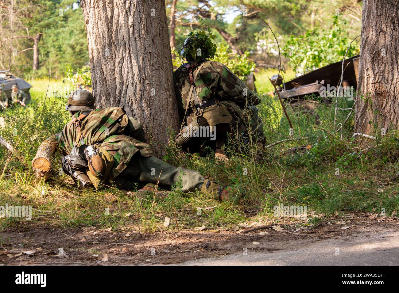 Historical reconstruction. German Wehrmacht Infantry Soldiers during ...