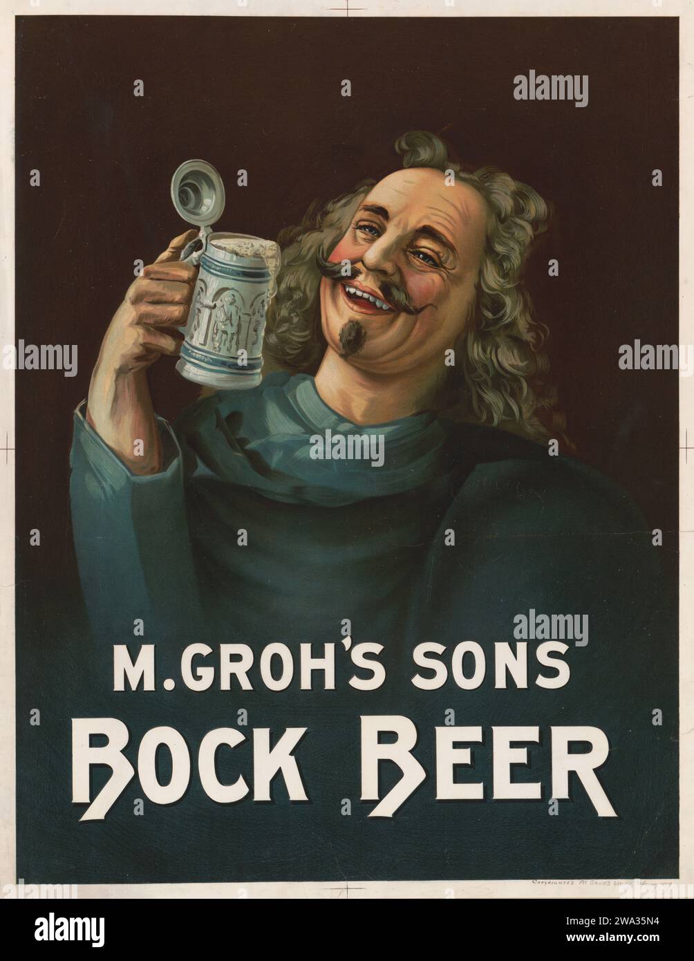 M. Groh's Sons, Bock Beer advertising, American advertisement poster ...