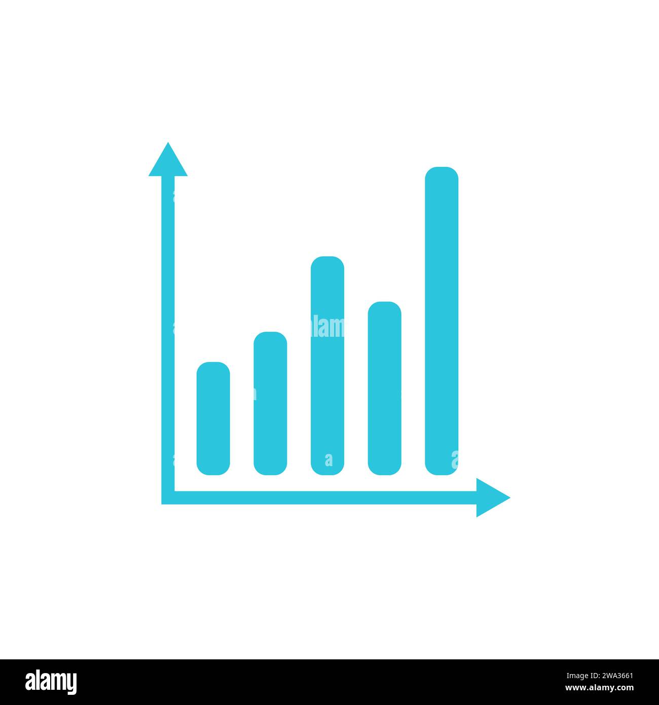 Growth statistics chart bar. Report graph Symbol. Economic diagram ...
