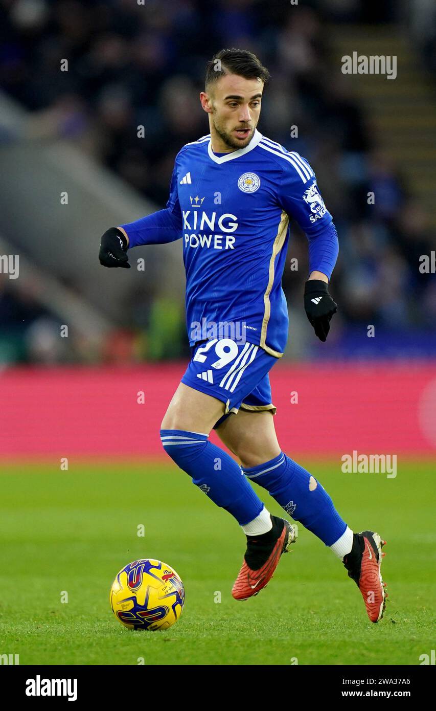 Leicester City's Yunus Akgun in action during the Sky Bet Championship ...