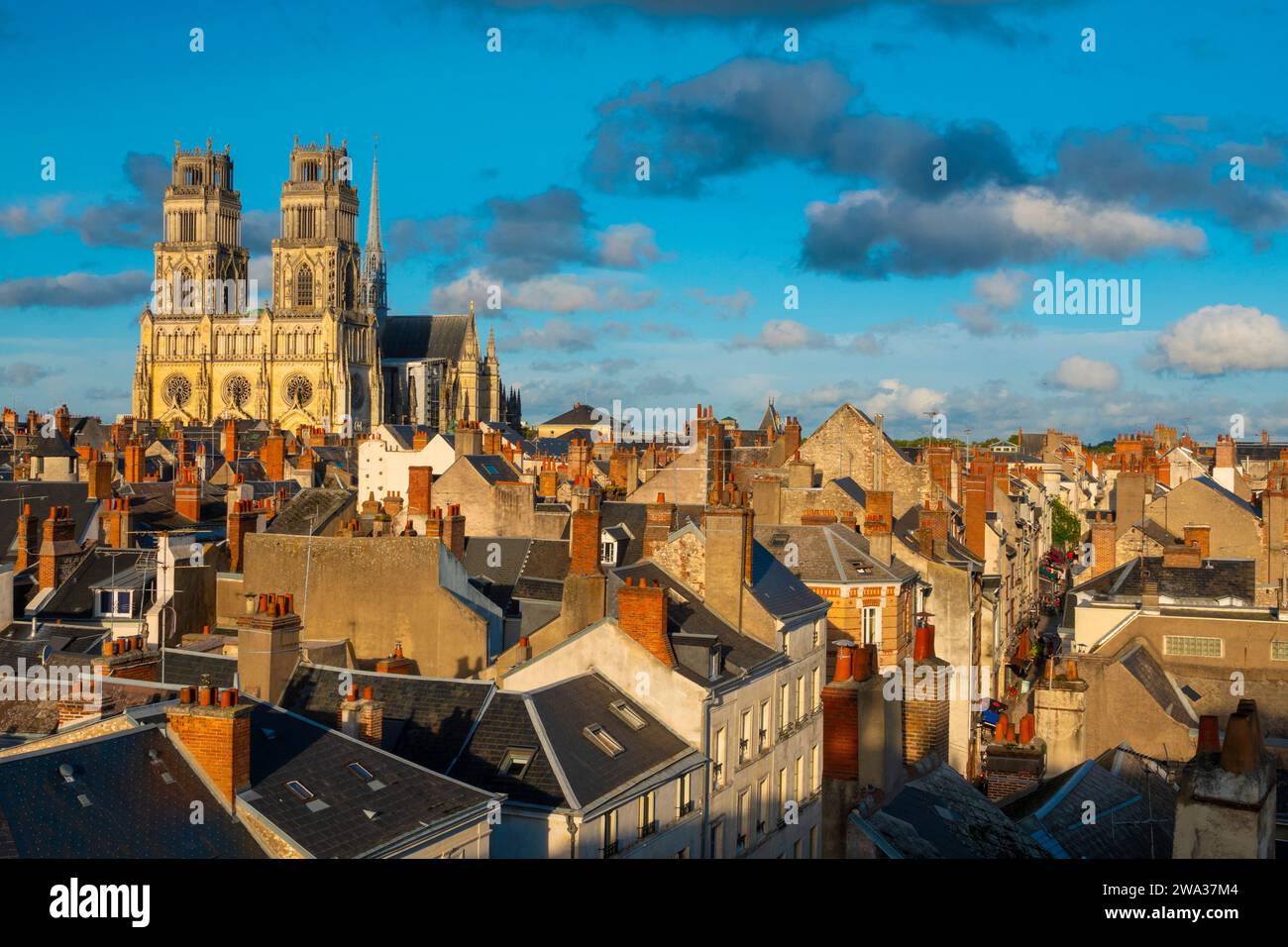 France, Loiret (45), Orleans, view from the roofs of the historic ...