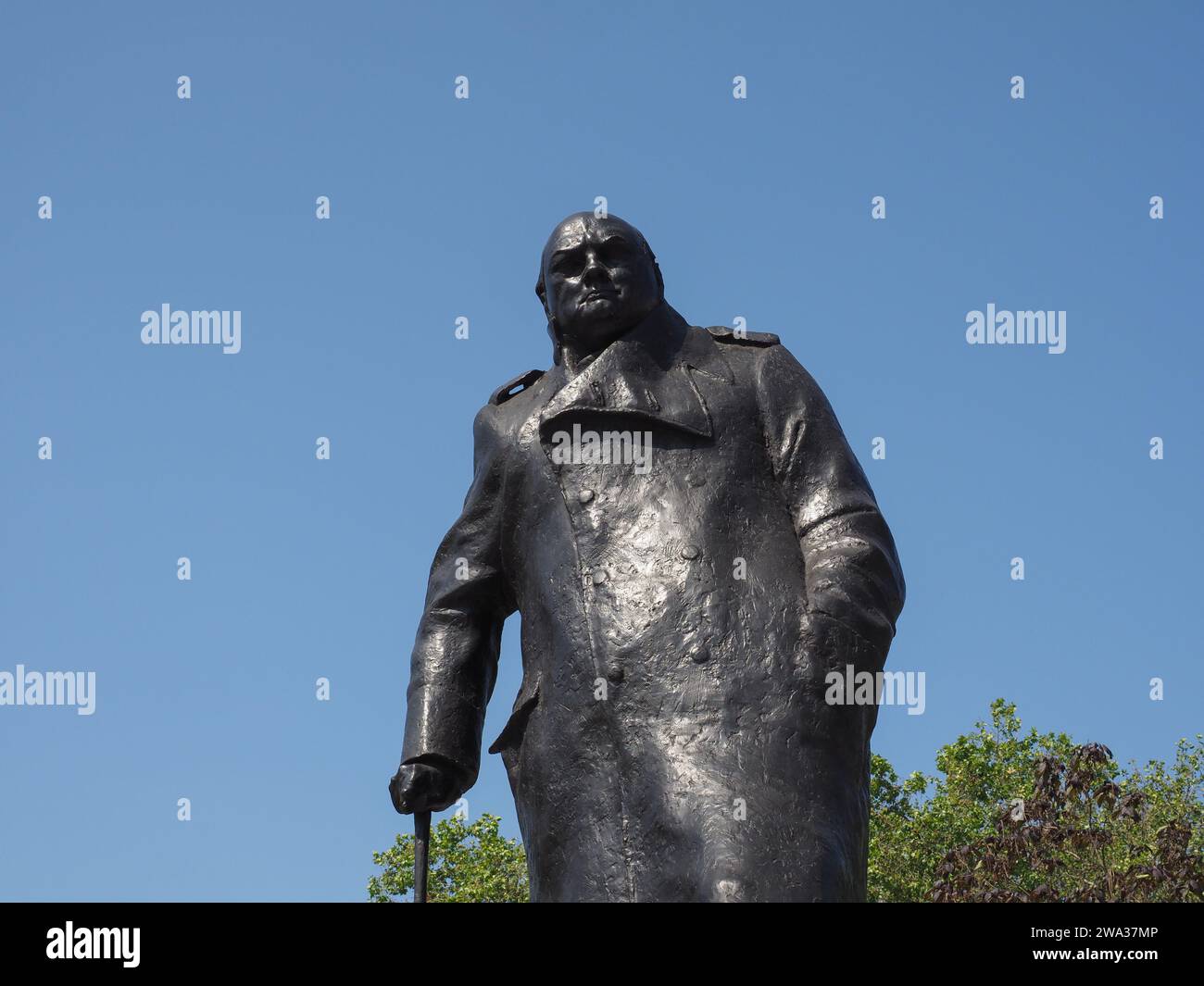LONDON, UK - JUNE 06, 2023: Statue Of Winston Churchill In Parliament ...