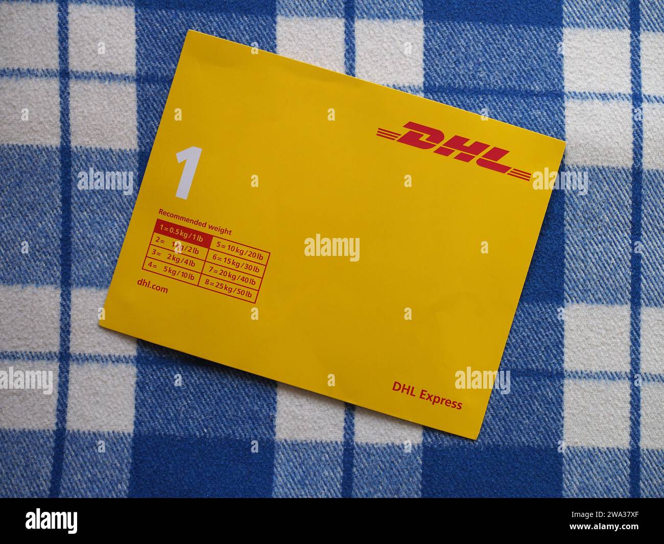 BONN, GERMANY - OCTOBER 25, 2023: DHL Express Envelope Stock Photo - Alamy