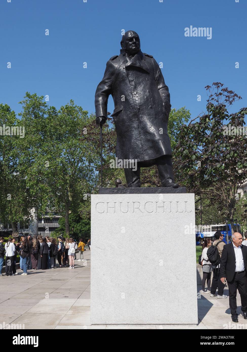 LONDON, UK - JUNE 06, 2023: Statue Of Winston Churchill In Parliament ...