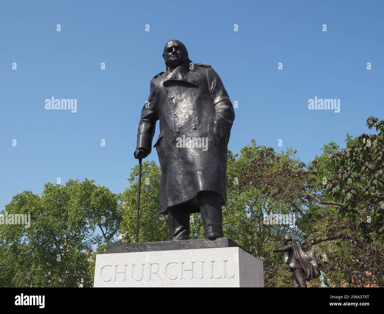 LONDON, UK - JUNE 06, 2023: Statue Of Winston Churchill In Parliament ...