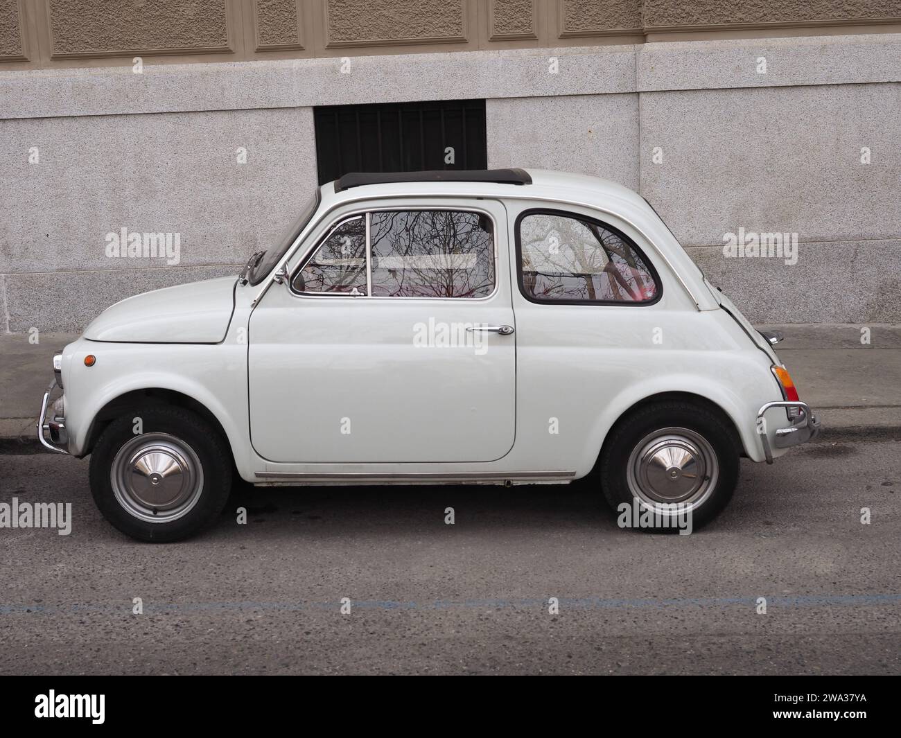 TURIN, ITALY - CIRCA FEBRUARY 2022: White Fiat 500 Car Stock Photo - Alamy