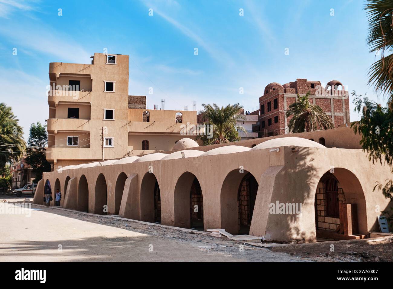 Luxor, Egypt - December 26 2023: New Gourna Village market arcades ...