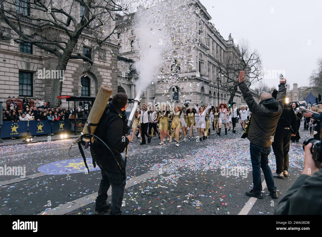London, UK. 1st January, 2024 The New Years Day Parade takes place in ...