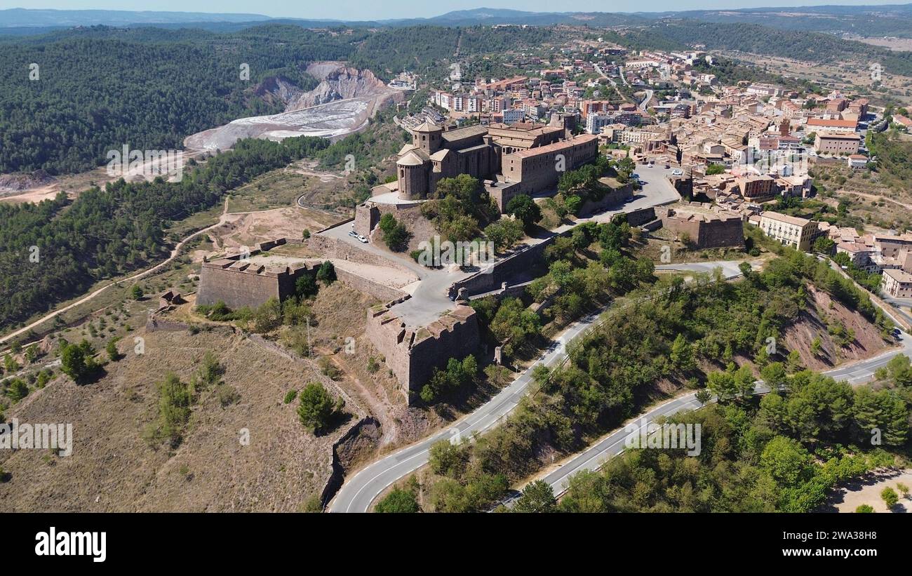 drone photo Cardona castle Spain Europe Stock Photo - Alamy