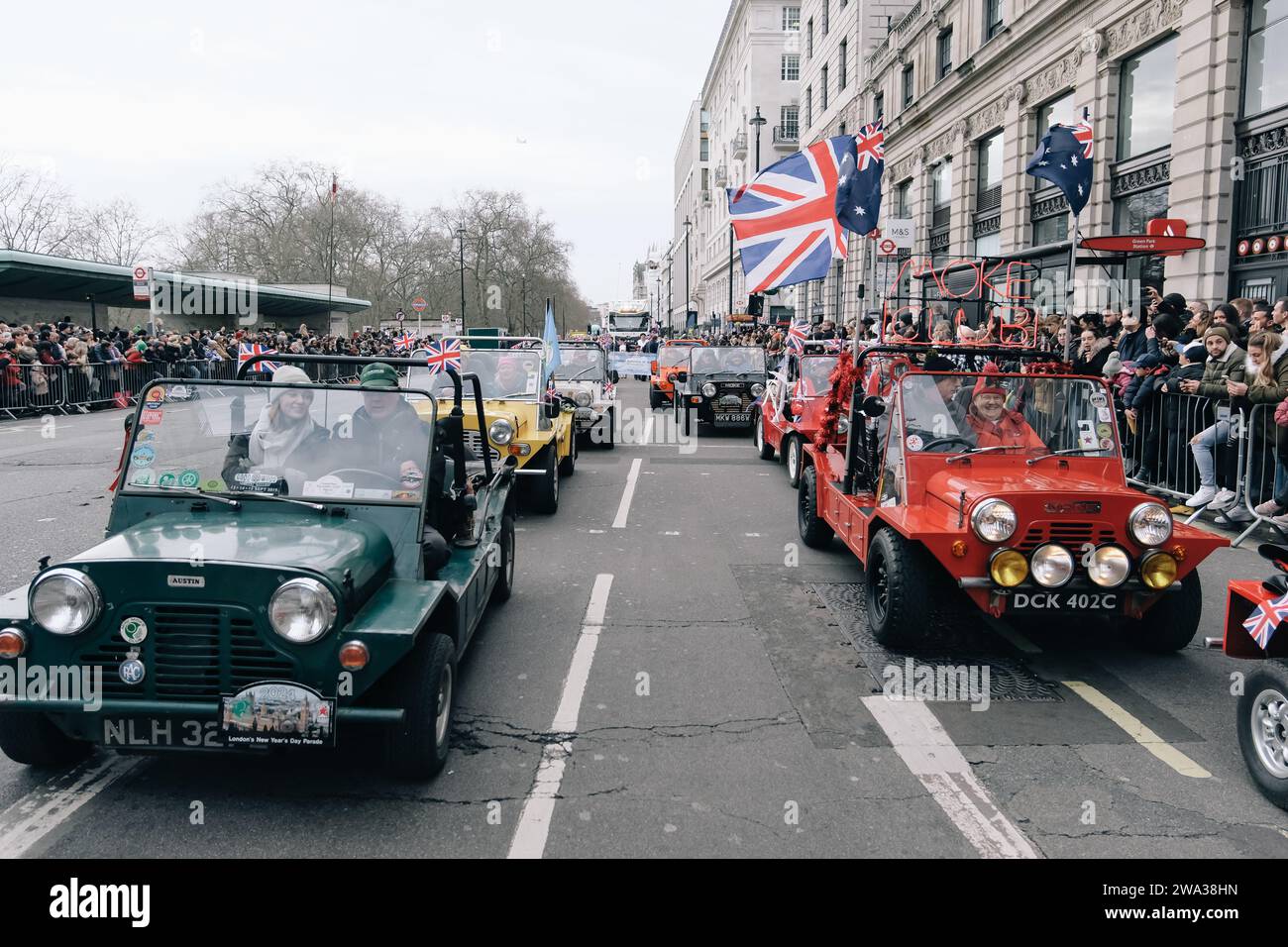 London, UK. 1st January, 2024 The New Years Day Parade takes place in ...