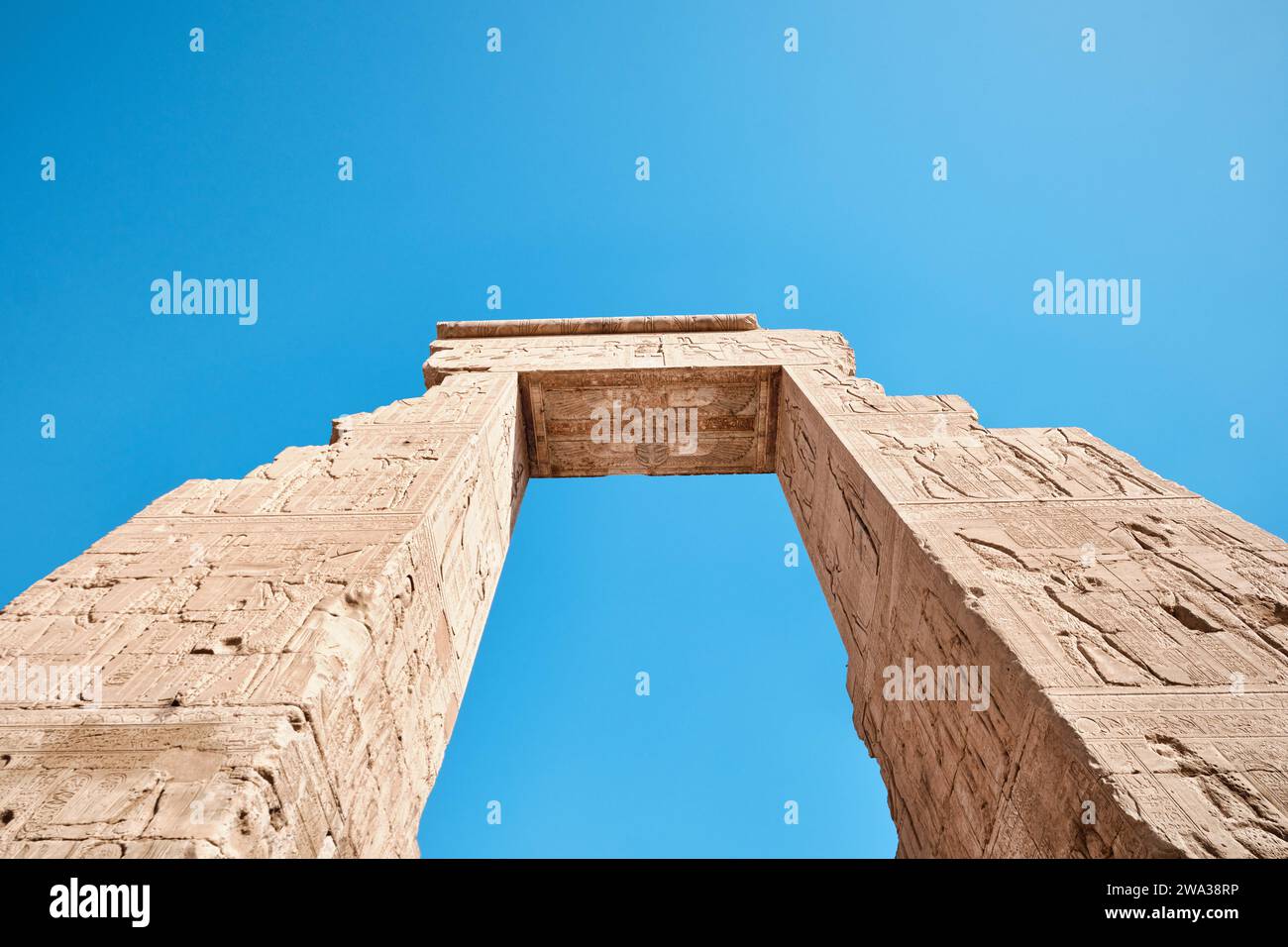 Qena, Egypt - December 27 2023: Gate of Domitian and Trajan, northern ...