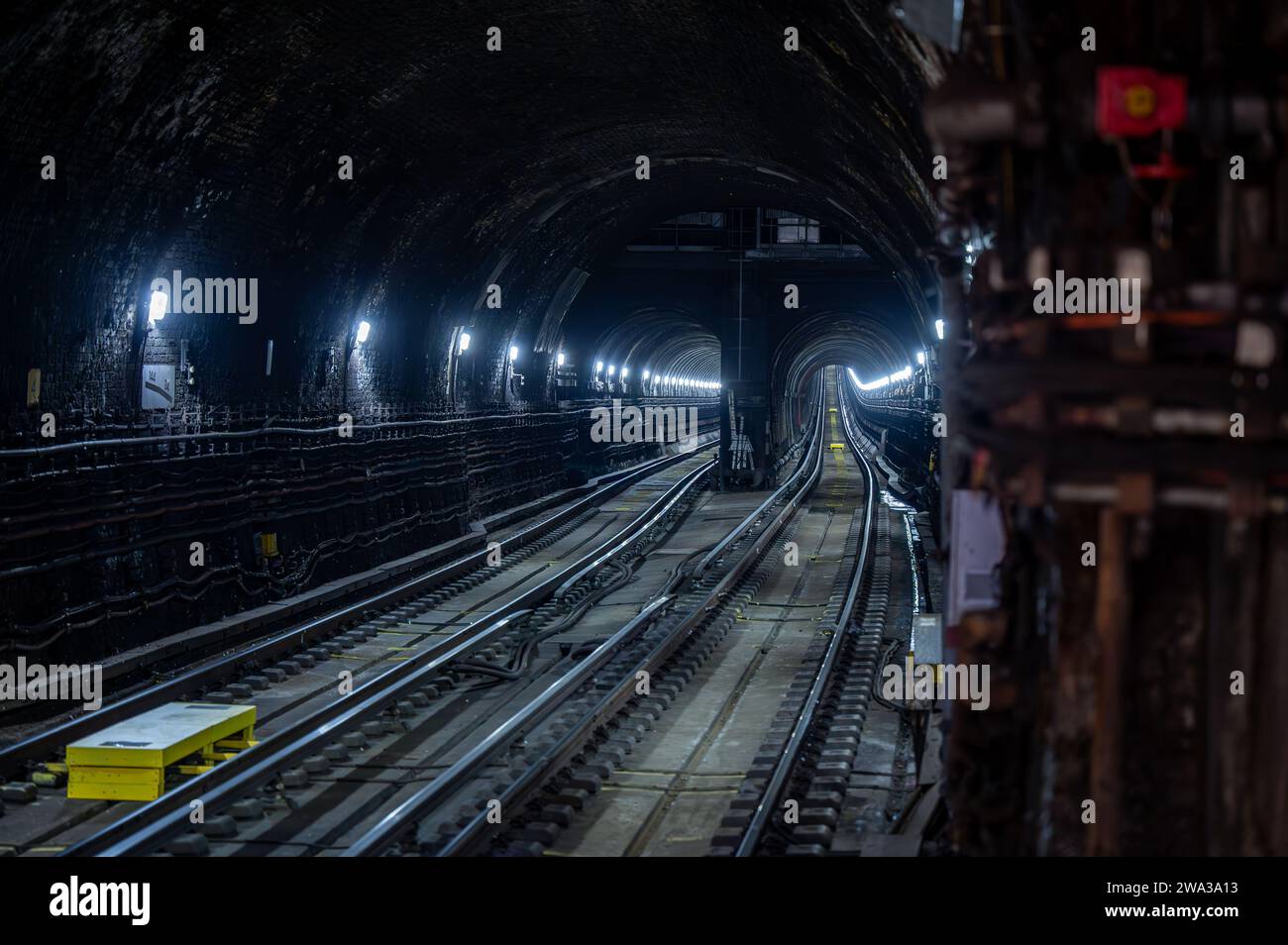 Brunel Tunnel from Rotherhithe Overground Station to Wapping. The first ...