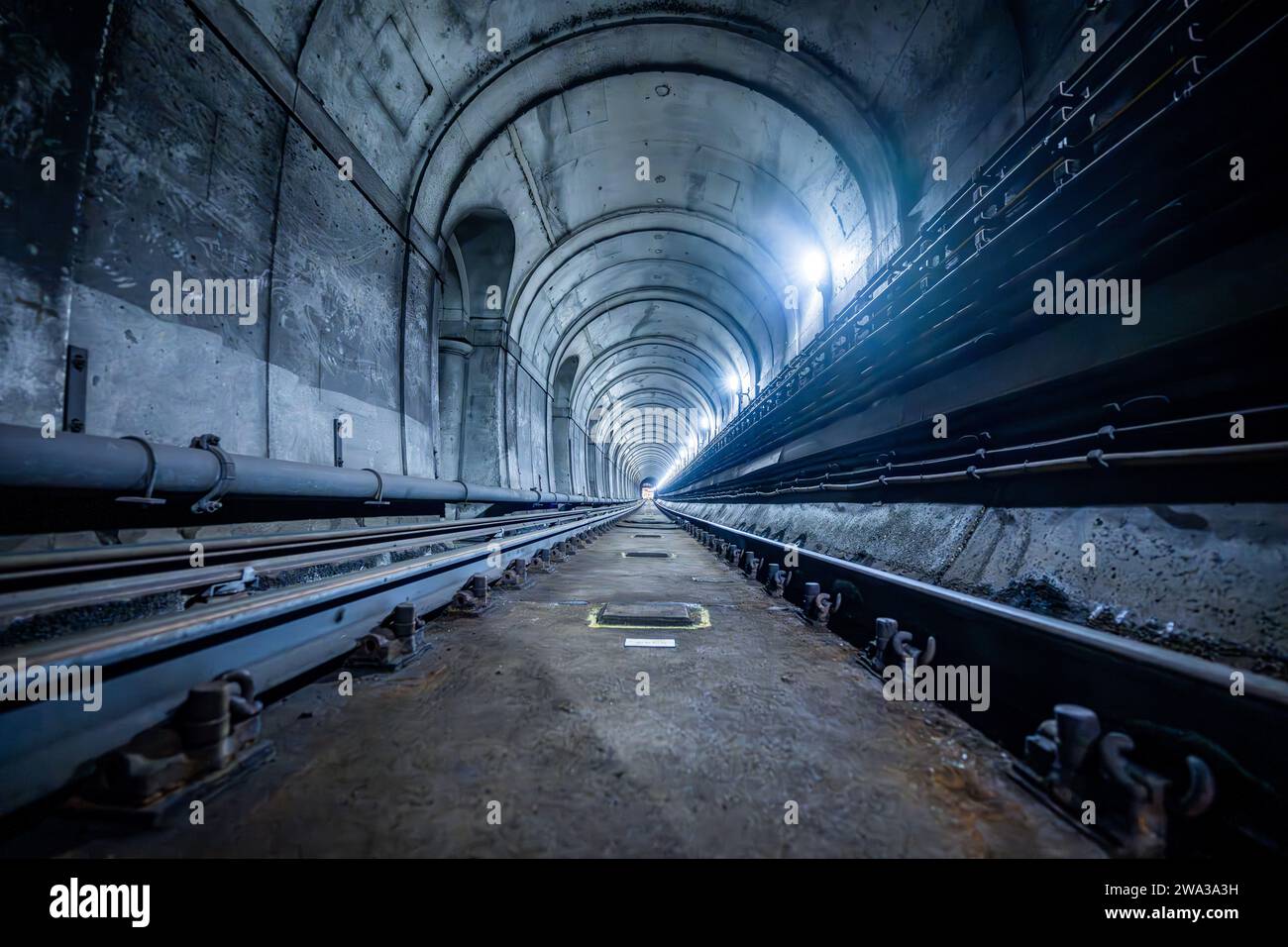 Brunel Tunnel from Rotherhithe Overground Station to Wapping. The first ...