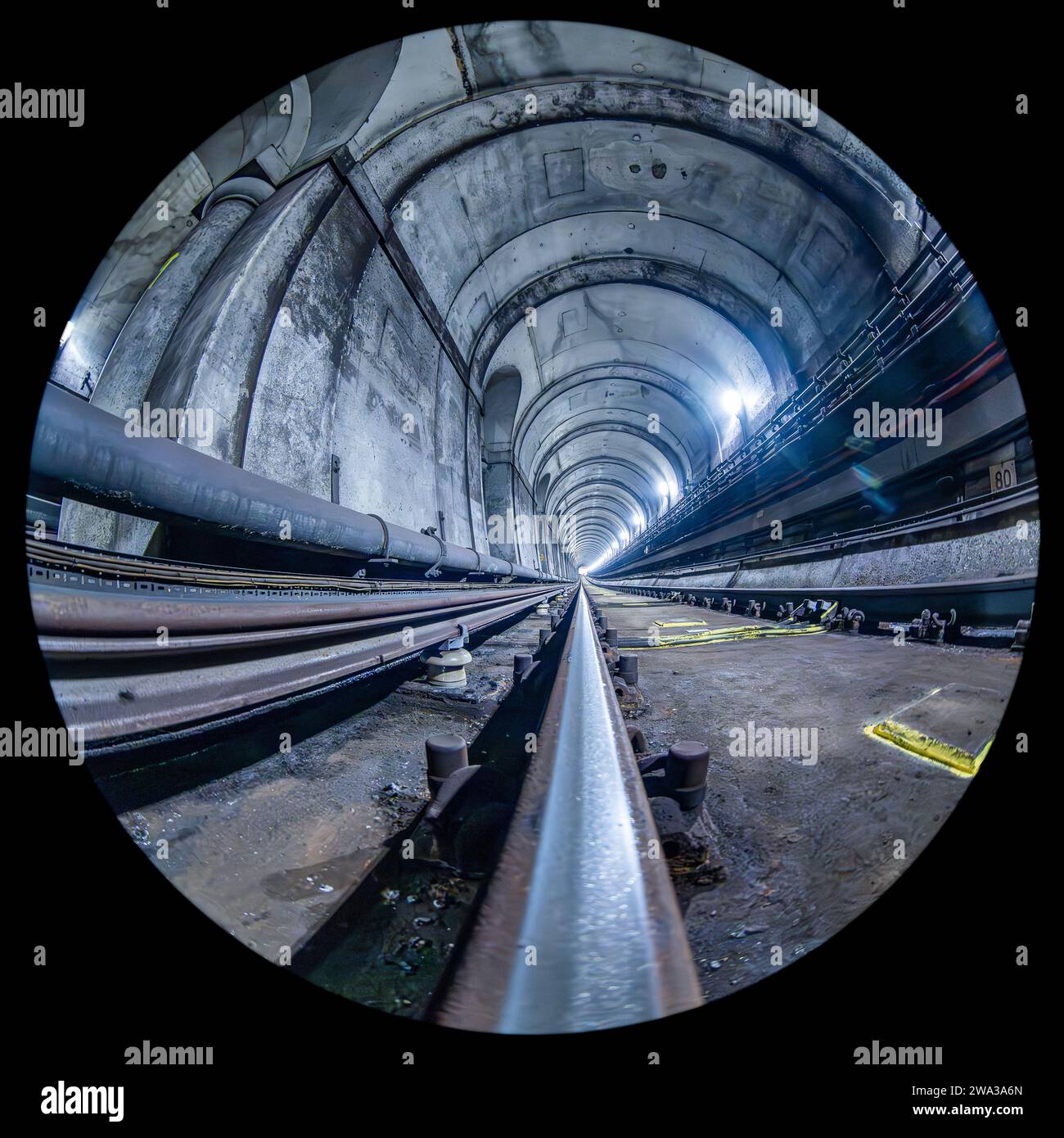 Brunel Tunnel from Rotherhithe Overground Station to Wapping. The first ...