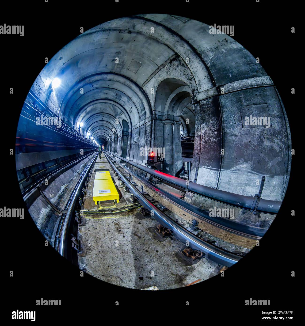 Brunel Tunnel from Rotherhithe Overground Station to Wapping. The first ...
