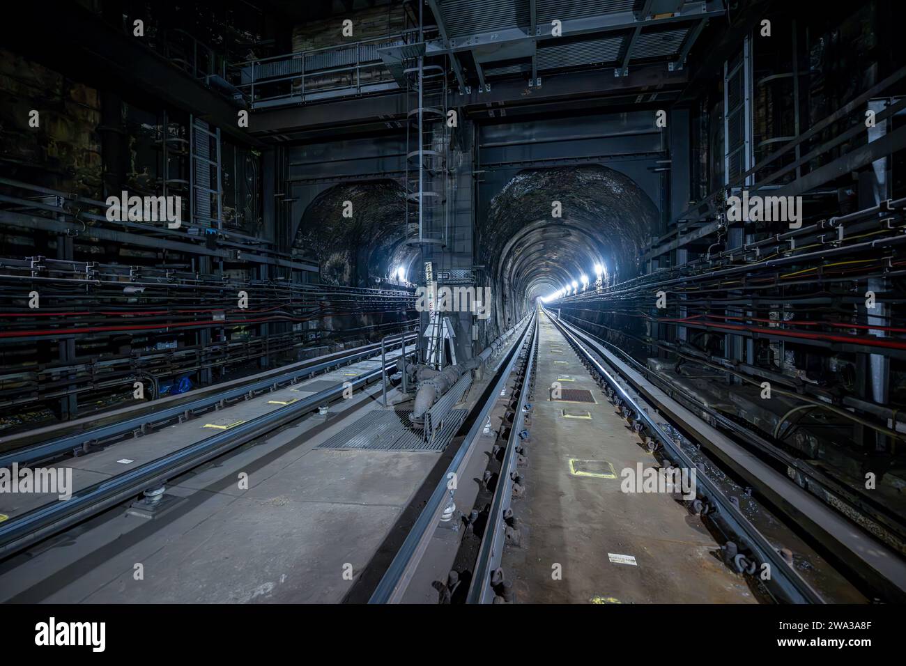 Brunel Tunnel from Rotherhithe Overground Station to Wapping. The first ...