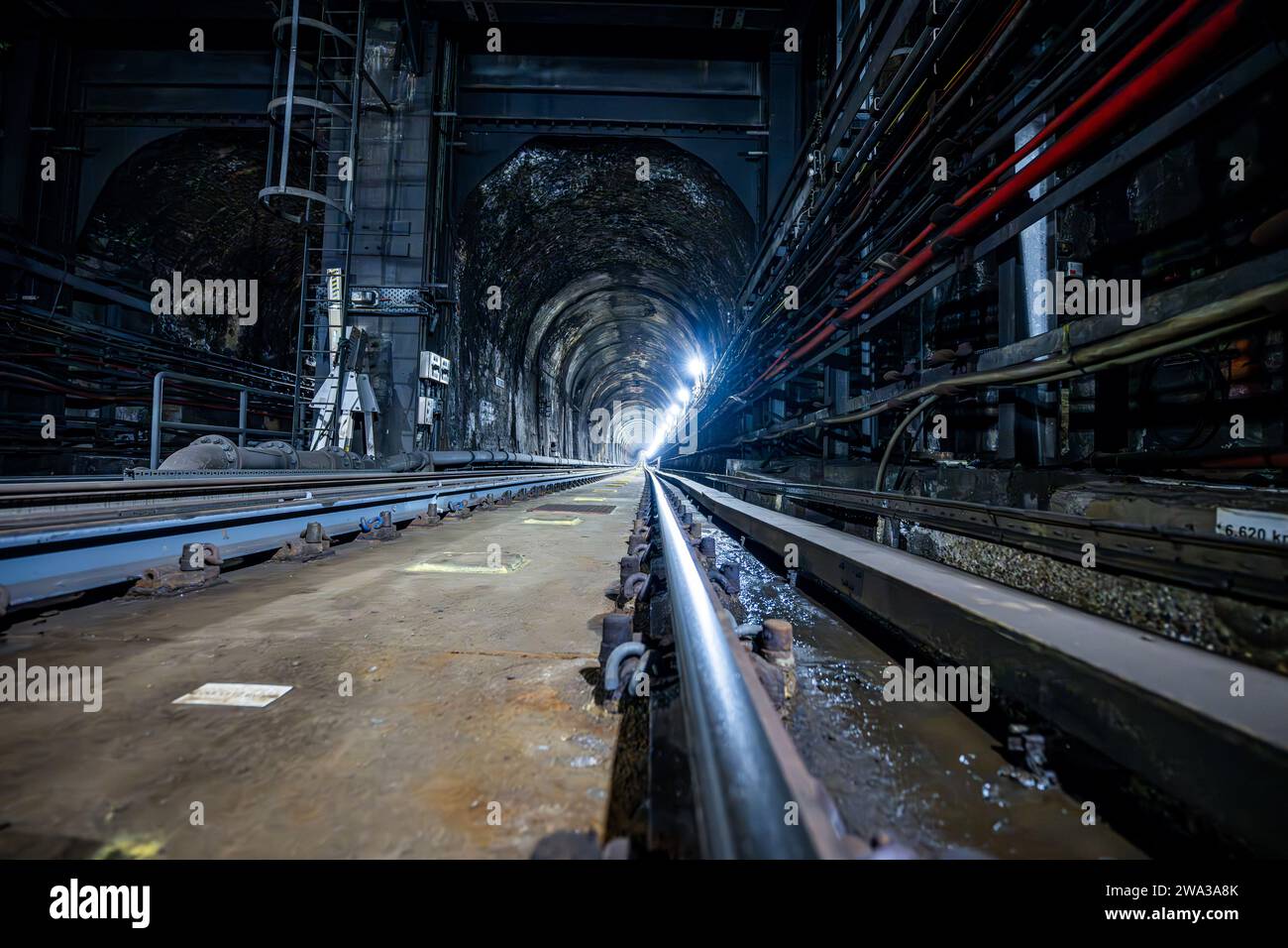 Brunel Tunnel from Rotherhithe Overground Station to Wapping. The first ...
