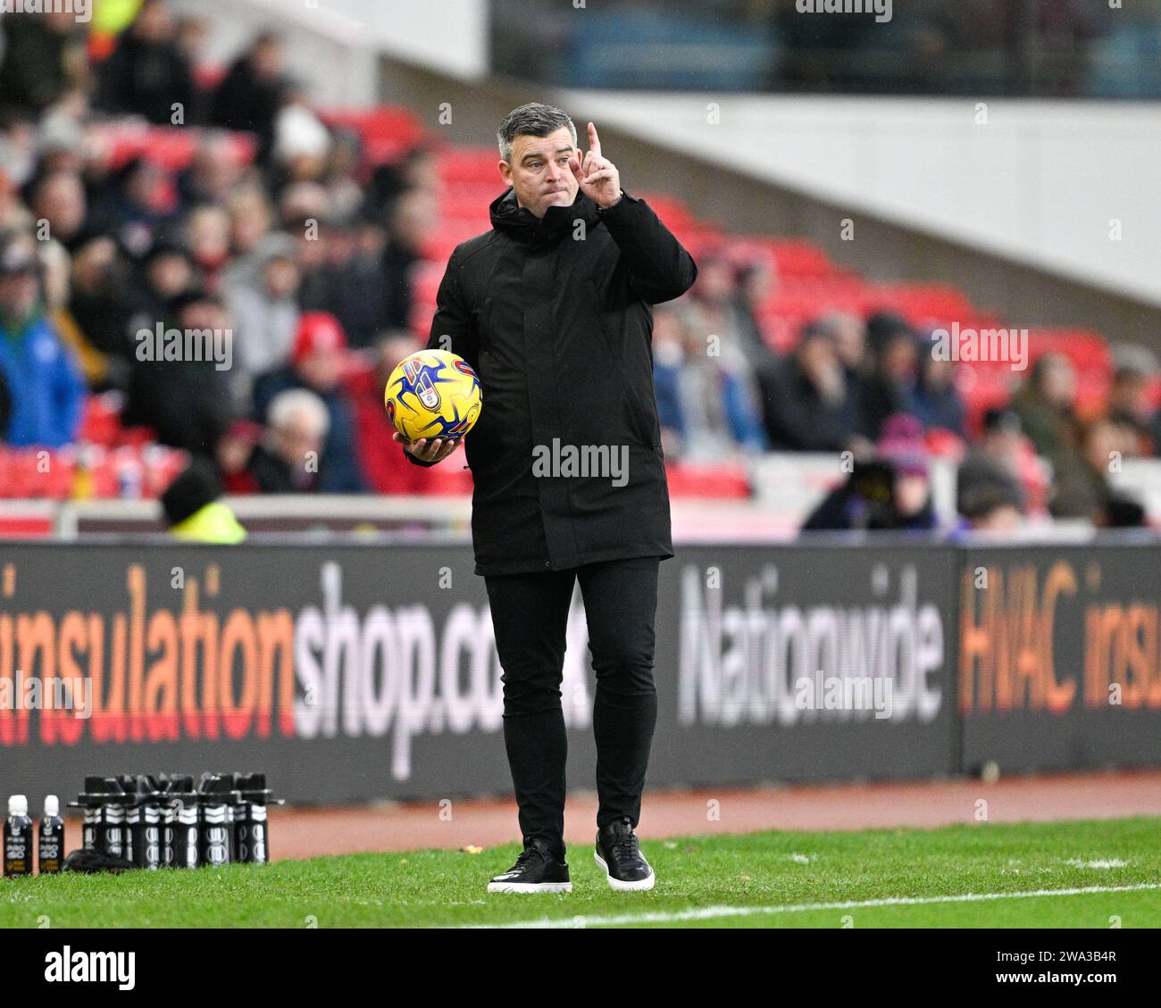 Steven Schumacher manager of Stoke City during the Sky Bet Championship ...