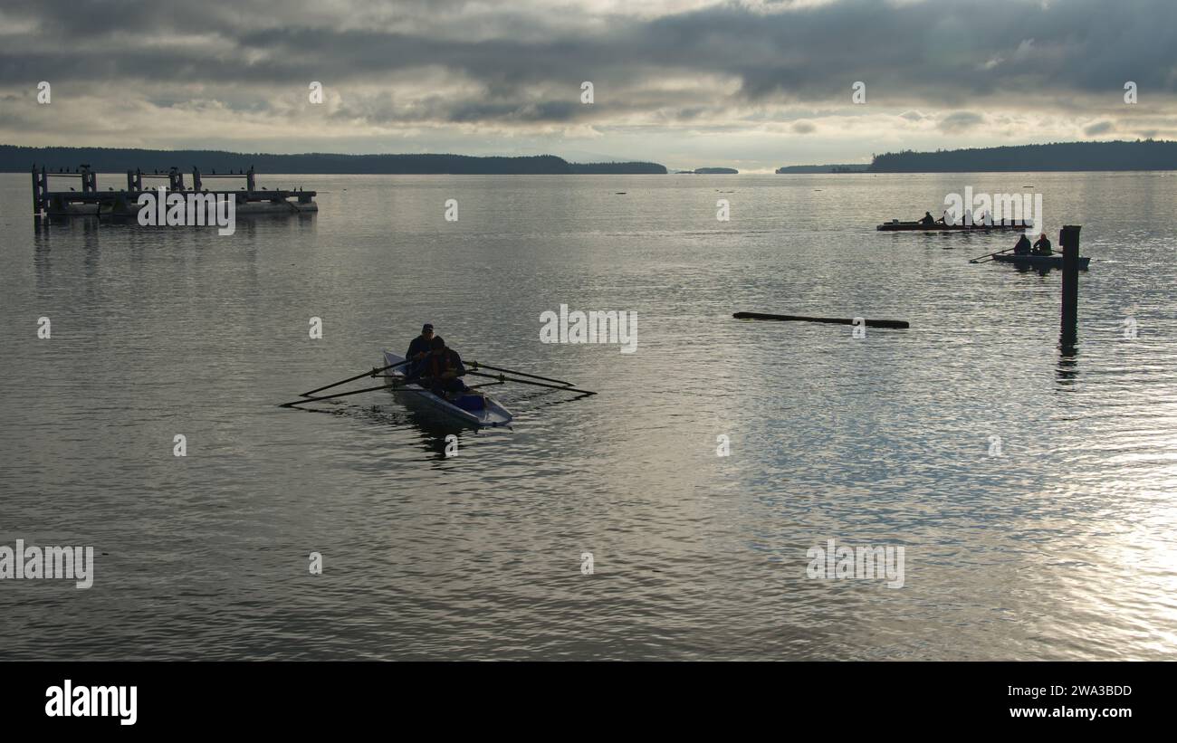 Rowing with sculls hi-res stock photography and images - Alamy
