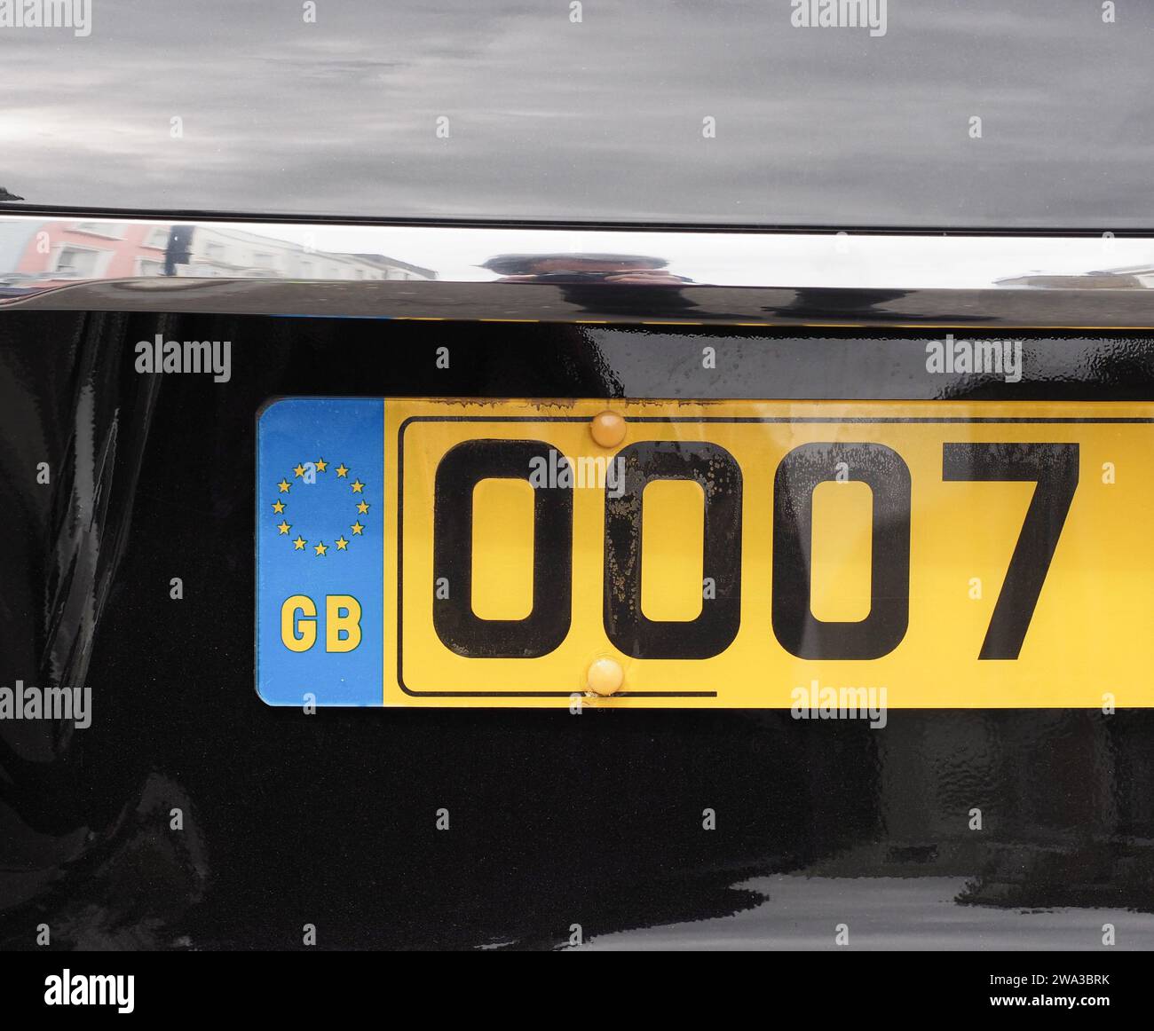 British Car Plate, Only Partial Number Shown For Privacy Stock Photo ...