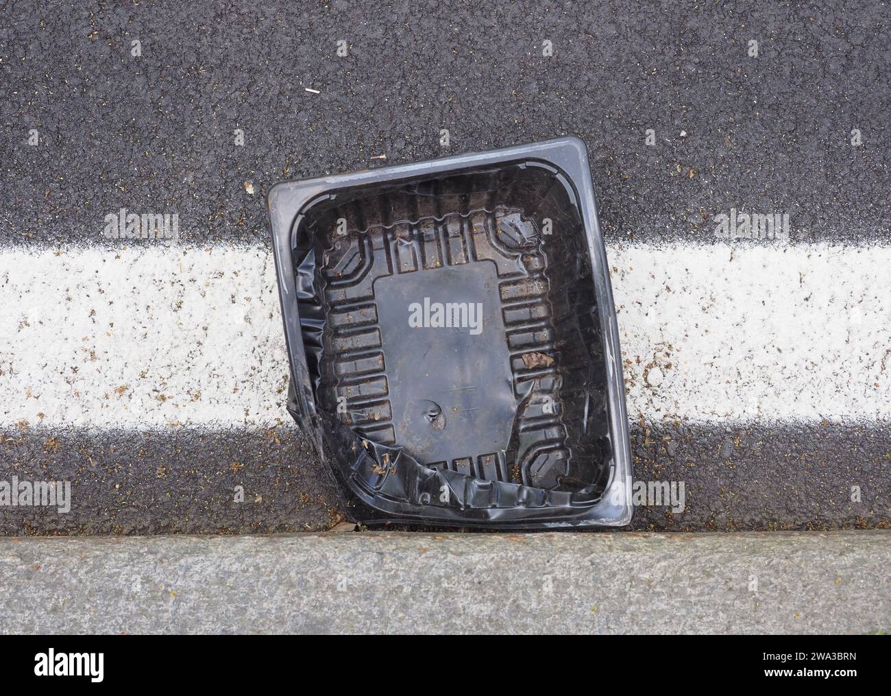 Single Use Plastic Container Waste Left In The Environment Stock Photo ...