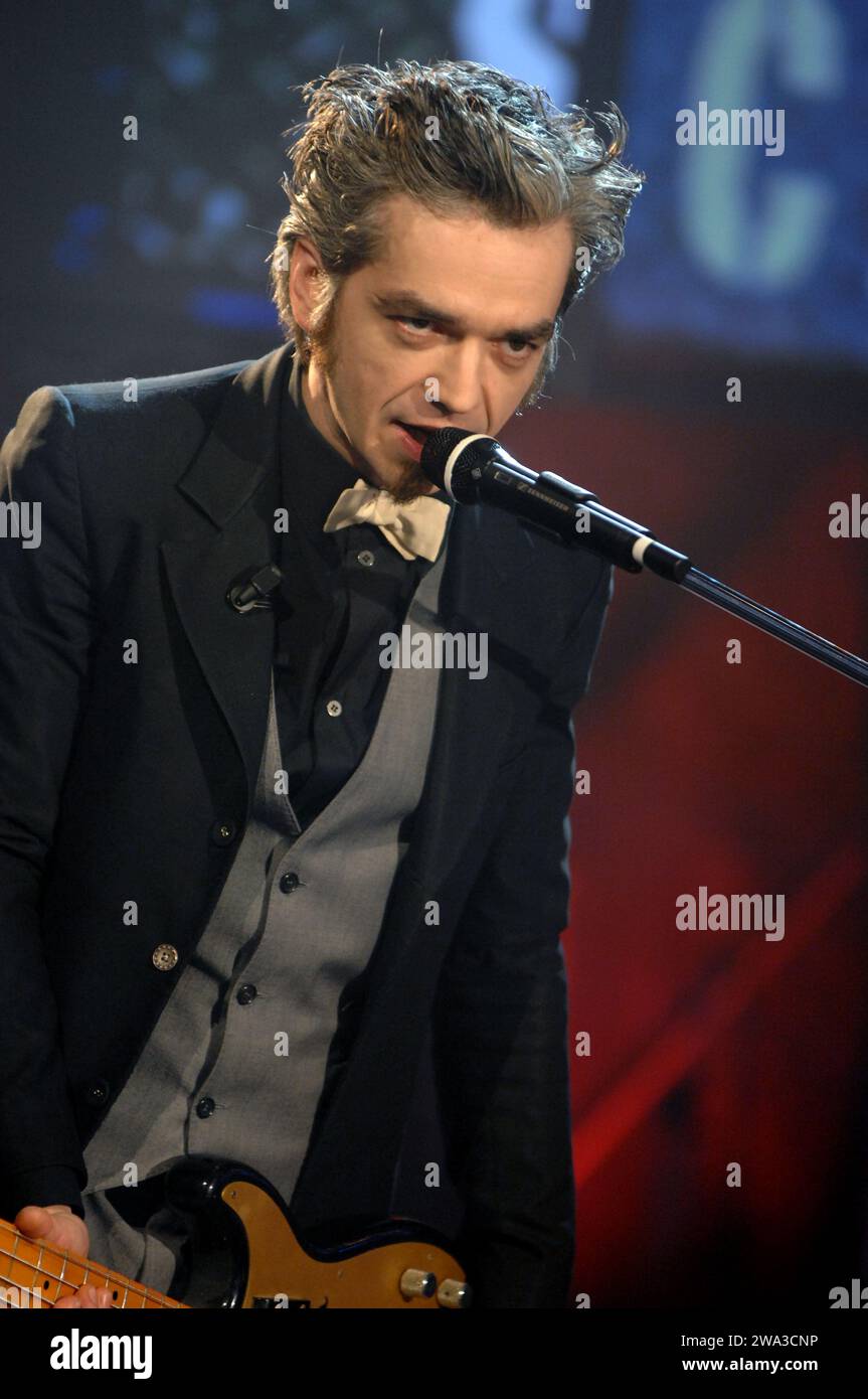 Milan Italy 2008-02-16: Morgan, Marco Castoldi, Italian singer, during ...