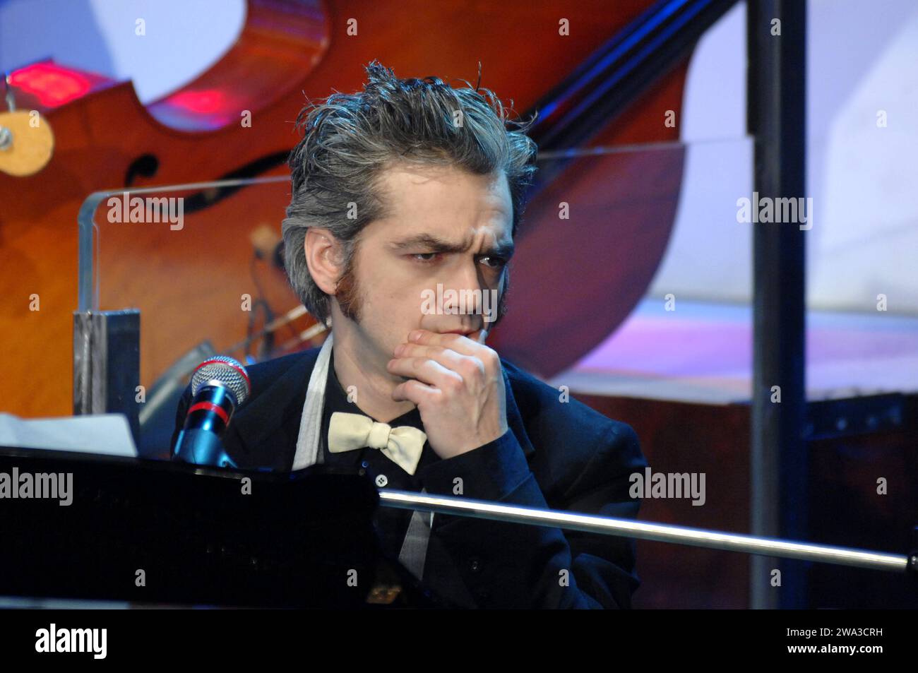 Milan Italy 2008-02-16: Morgan, Marco Castoldi, Italian singer, during ...