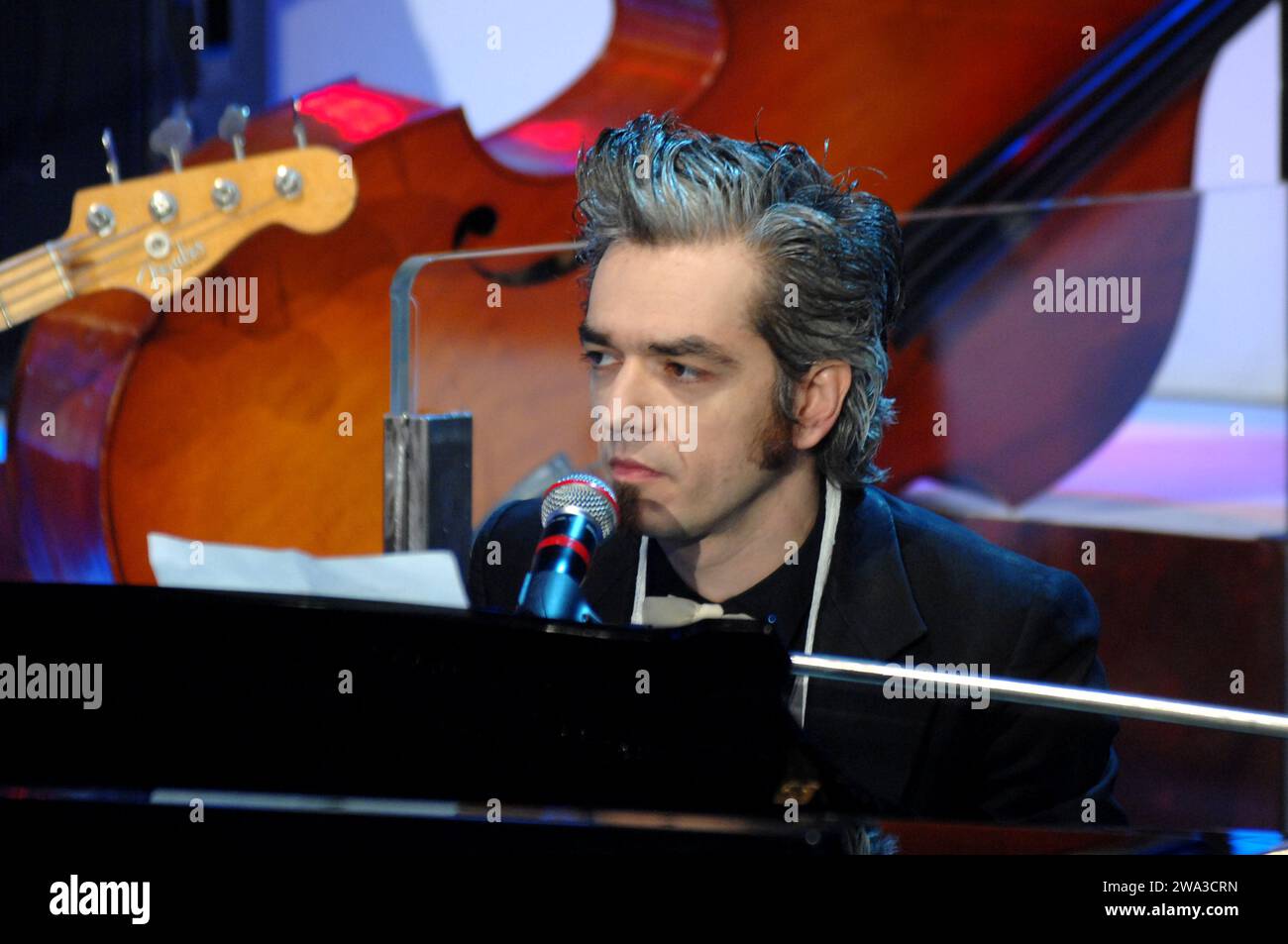 Milan Italy 2008-02-16: Morgan, Marco Castoldi, Italian singer, during ...