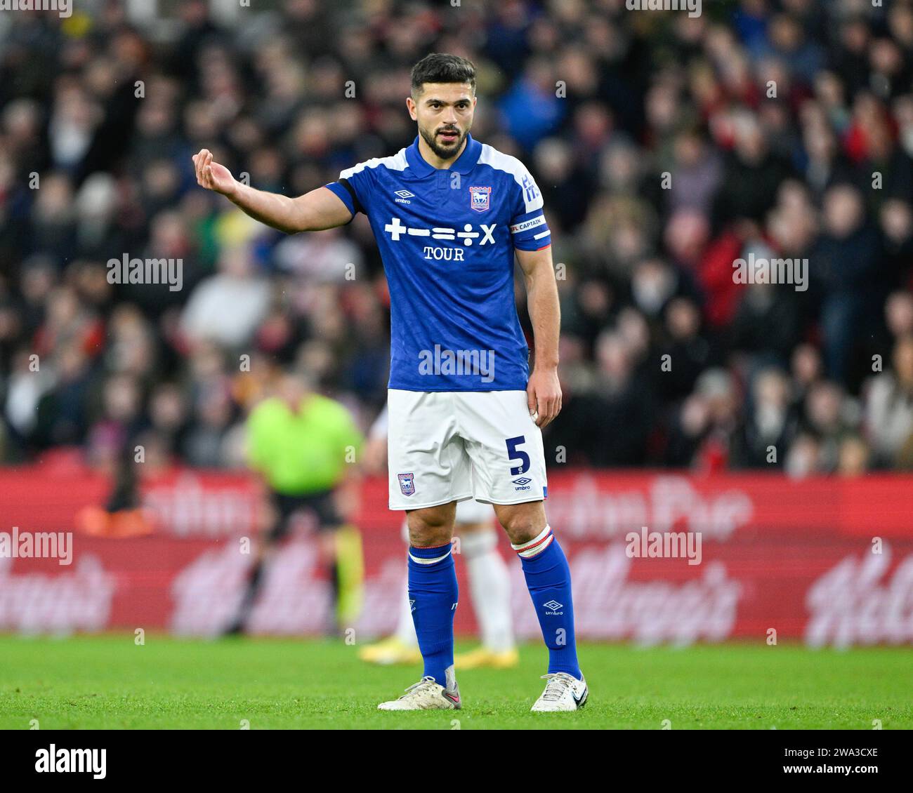 Stoke On Trent, UK. 01st Jan, 2024. Sam Morsy of Ipswich Town, during ...