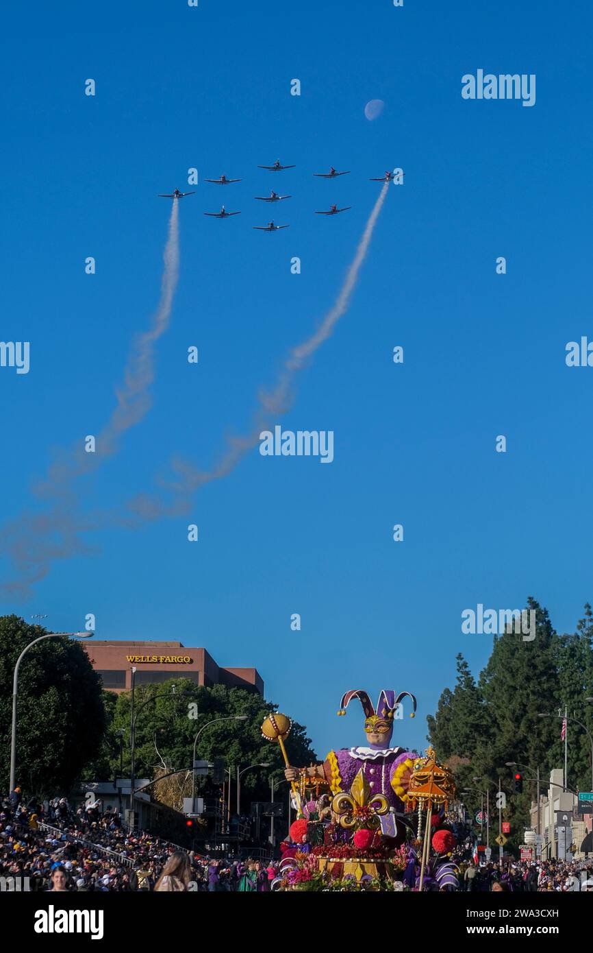 Los Angeles, California, USA. 1st Jan, 2024. Tiger Squadron Flyover is ...