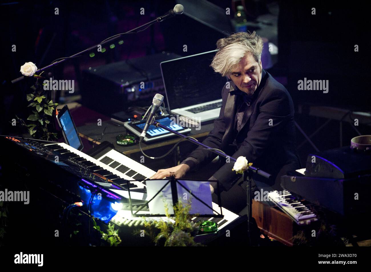 Milan Italy 2012-03-12: Morgan, Marco Castoldi, Italian singer, during ...