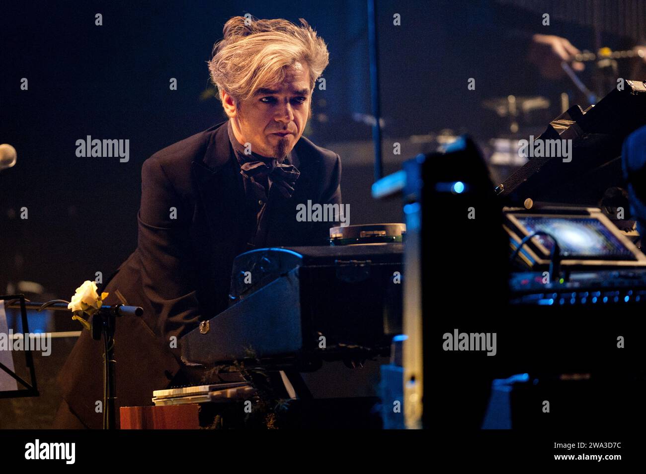 Milan Italy 2012-03-12: Morgan, Marco Castoldi, Italian singer, during ...