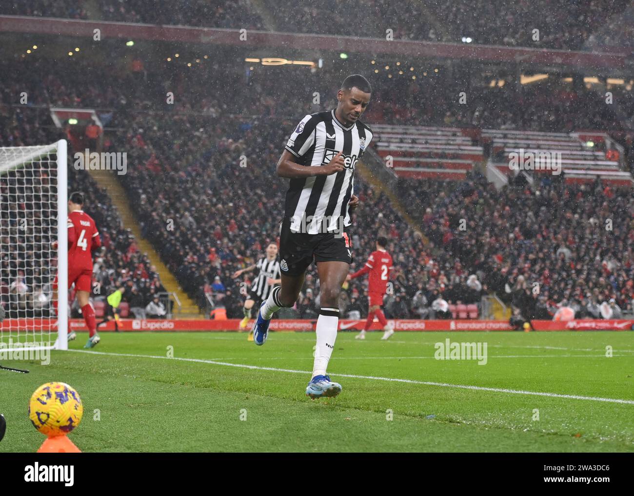 Liverpool, UK. 1st Jan, 2024. Alexander Isak of Newcastle United turns ...