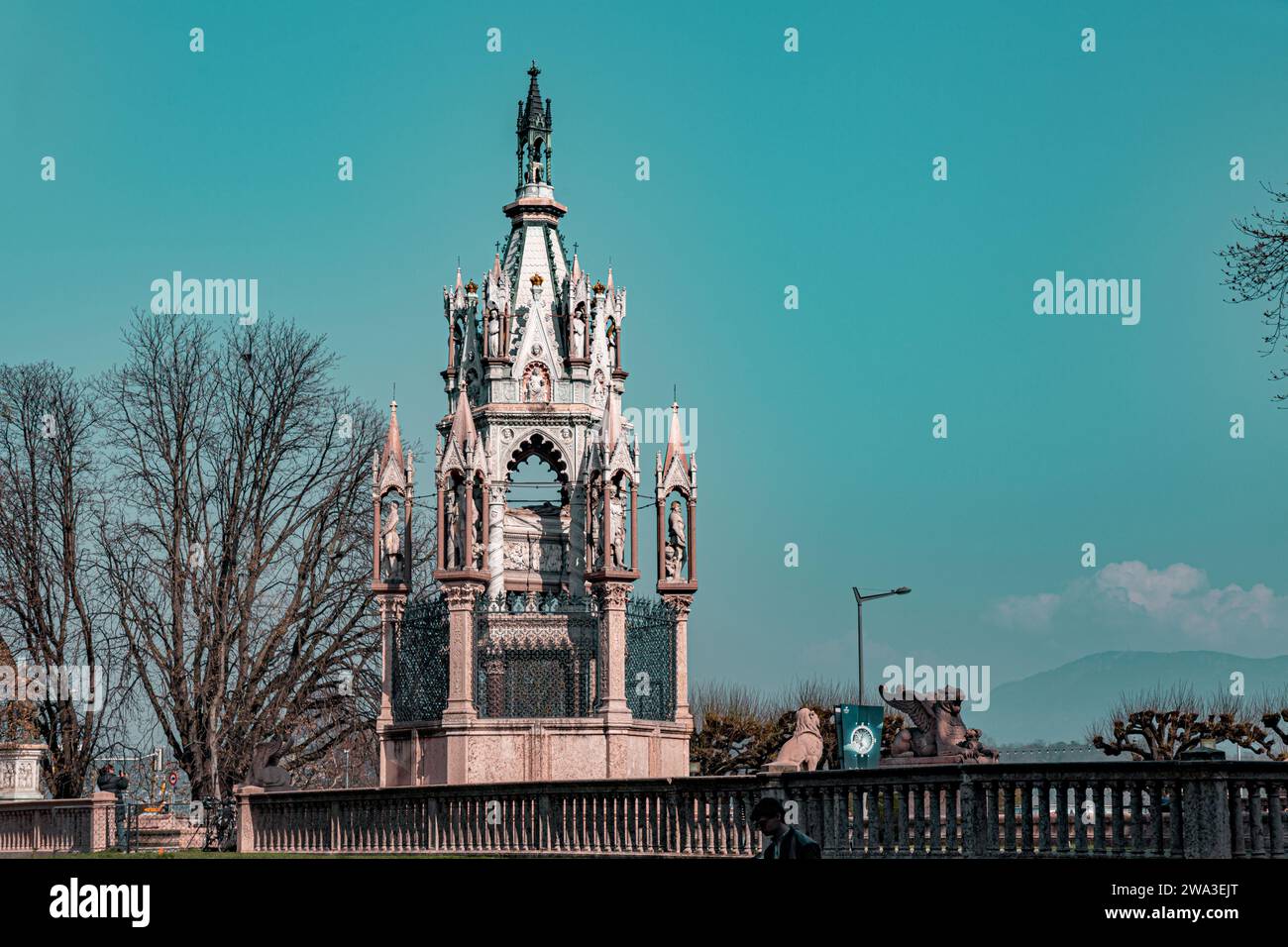 Geneva, Switzerland - 25 March 2022: The Brunswick Monument is a ...